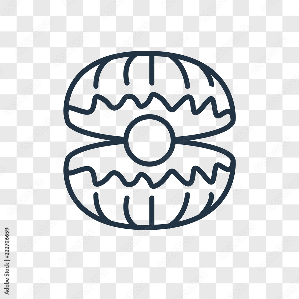 oyster icons isolated on transparent background. Modern and editable ...