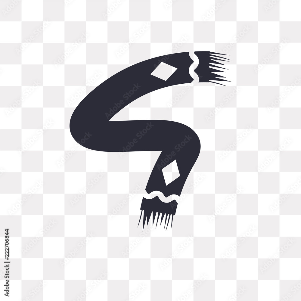 scarf icon on transparent background. Modern icons vector illustration ...