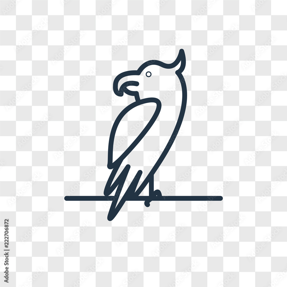 parrot icons isolated on transparent background. Modern and editable ...