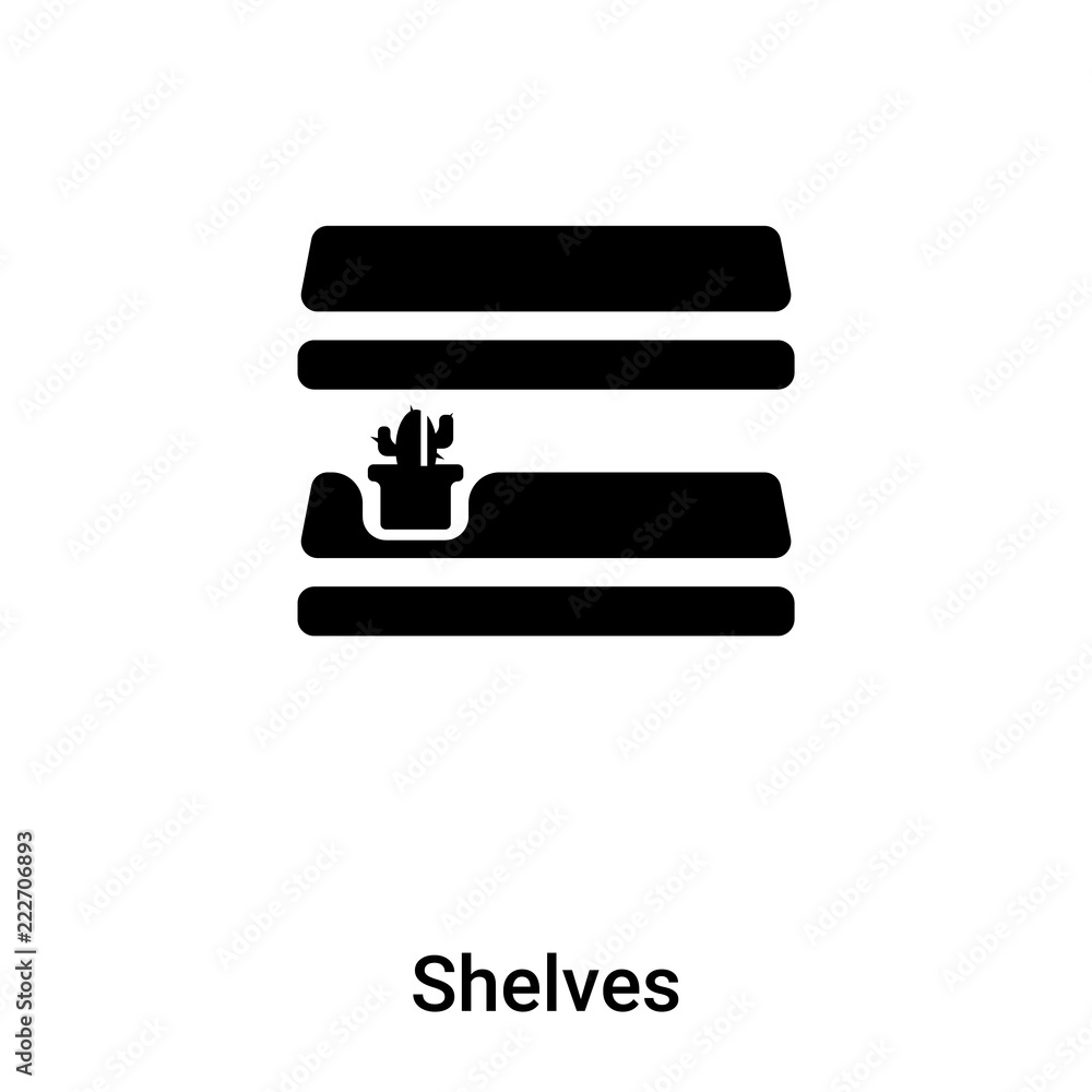 Shelves icon vector isolated on white background, logo concept of ...