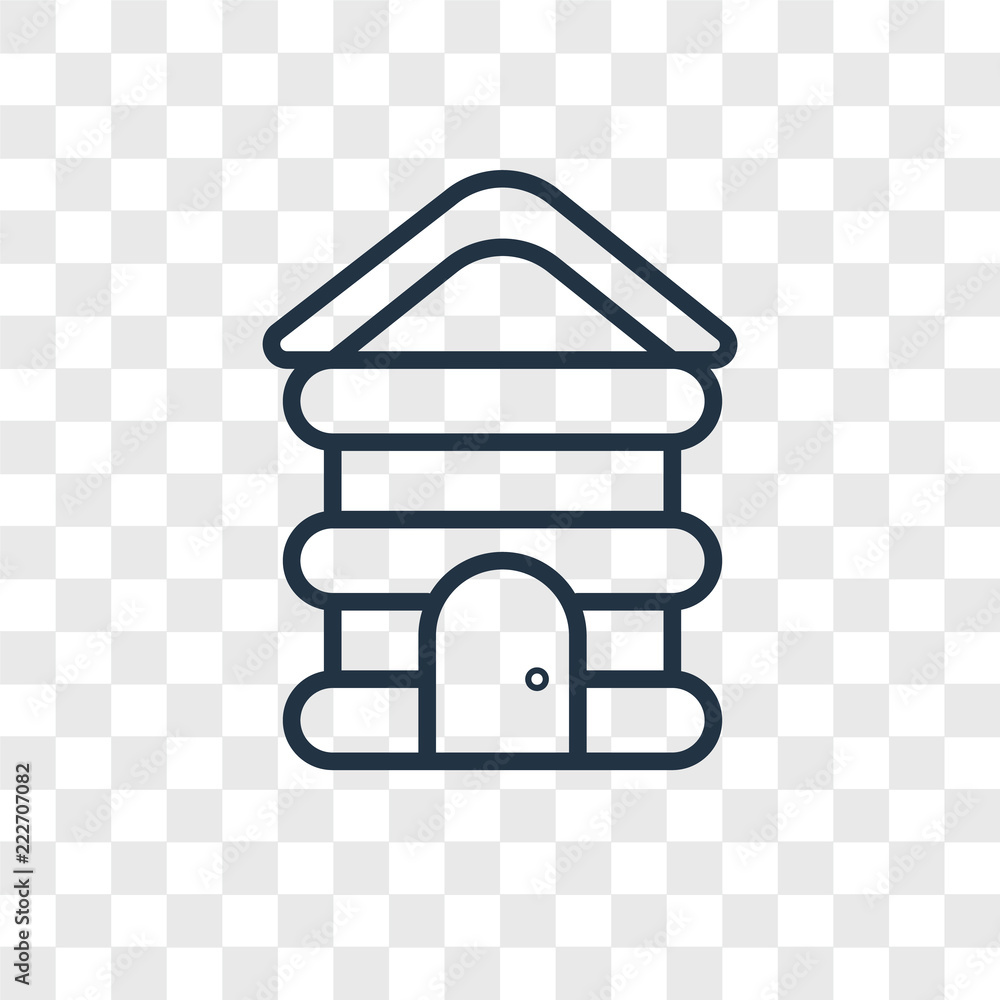 cabin icons isolated on transparent background. Modern and editable cabin icon. Simple icon ...