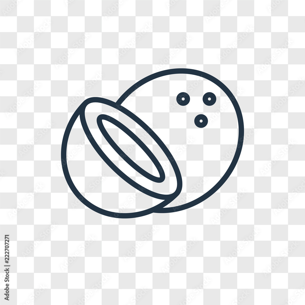 coconut icons isolated on transparent background. Modern and editable ...