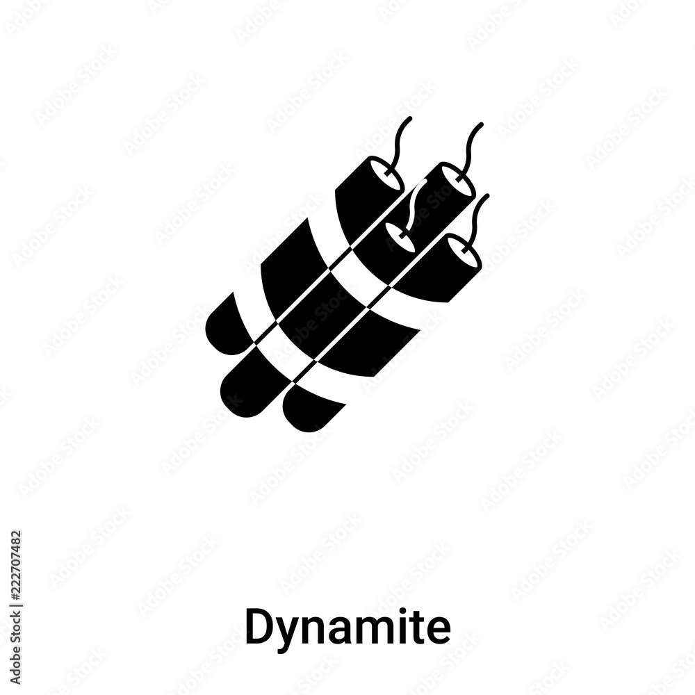 Dynamite icon vector isolated on white background, logo concept of ...
