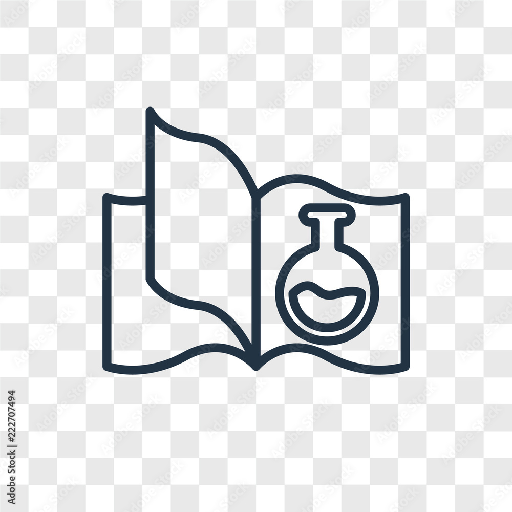 science book icons isolated on transparent background. Modern and ...