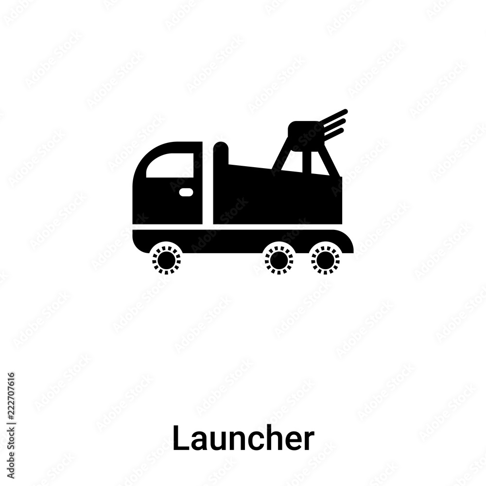 Launcher icon vector isolated on white background, logo concept of ...