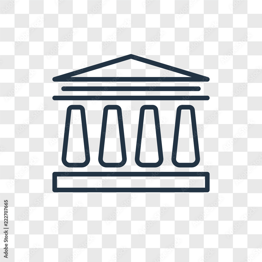 university icons isolated on transparent background. Modern and ...