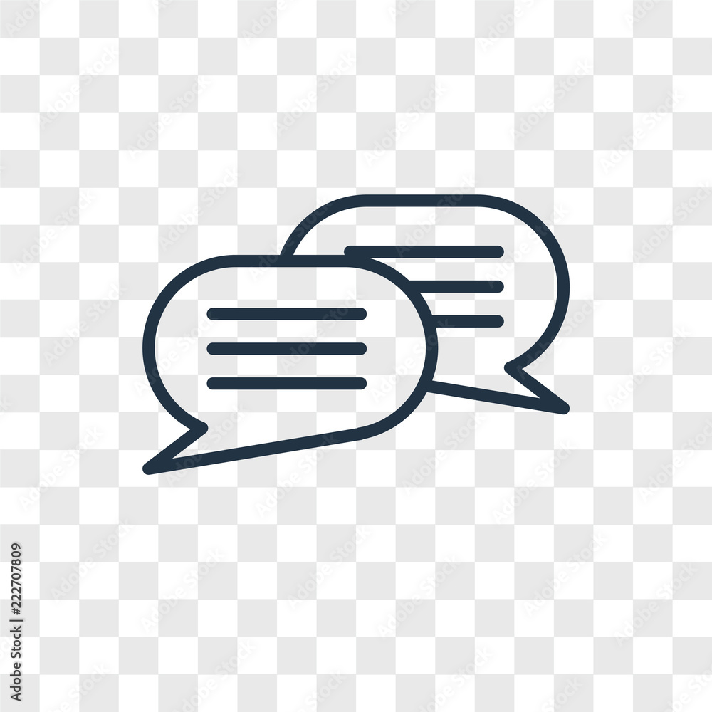 chat icons isolated on transparent background. Modern and editable chat ...