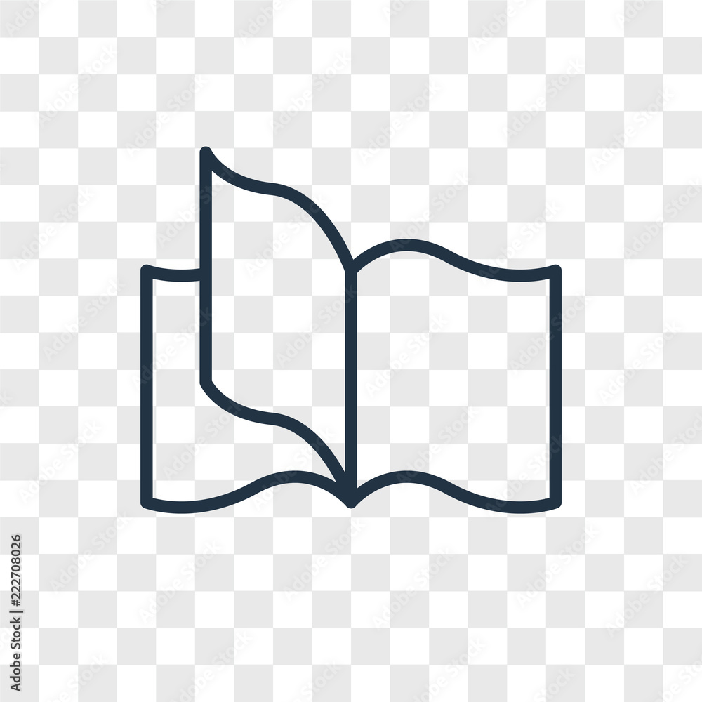 book icons isolated on transparent background. Modern and editable book ...