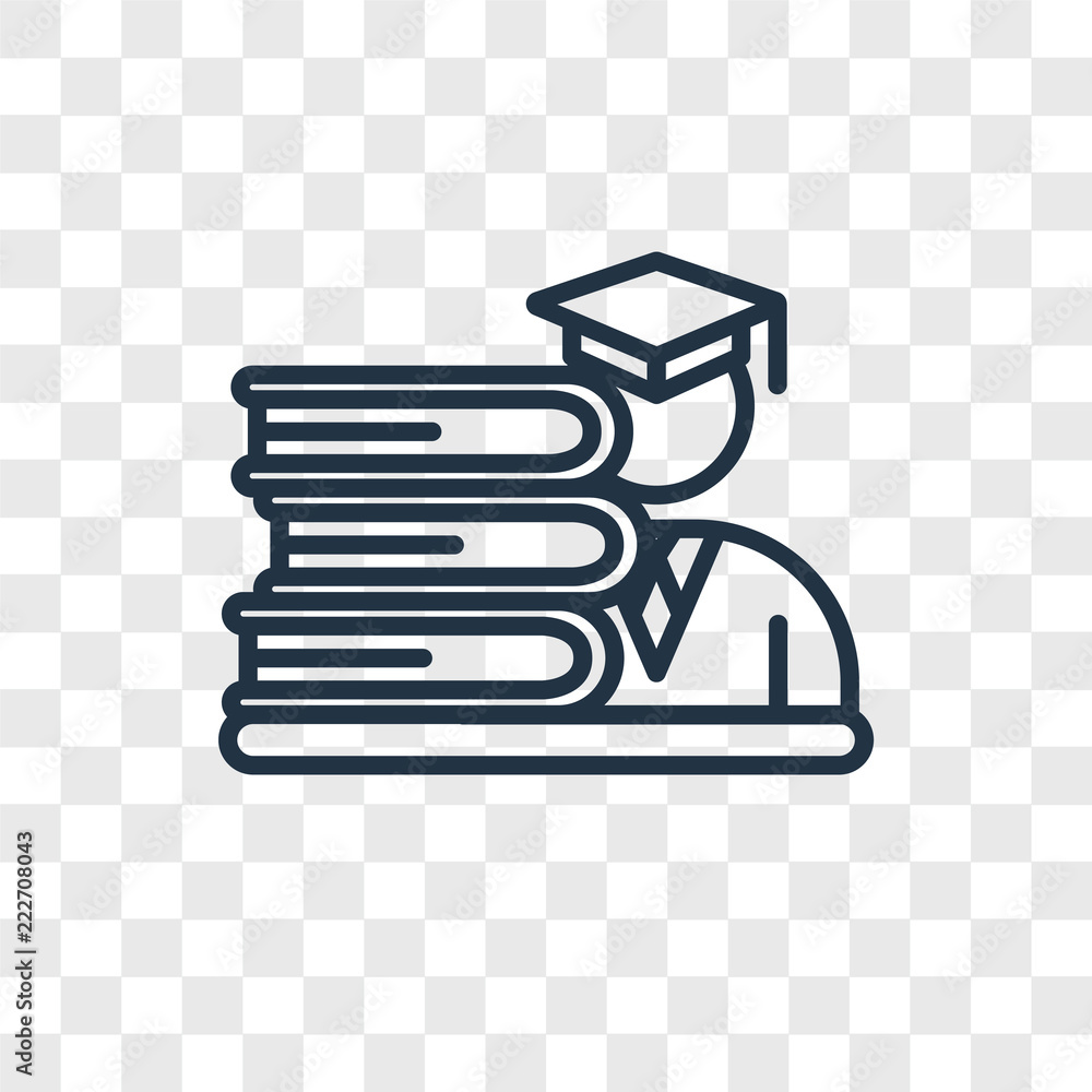 student icons isolated on transparent background. Modern and editable ...