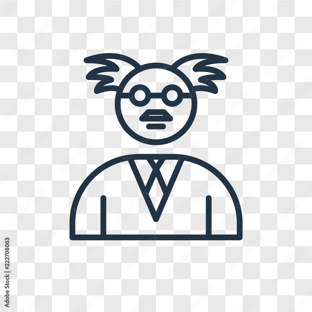 professor icons isolated on transparent background. Modern and editable ...