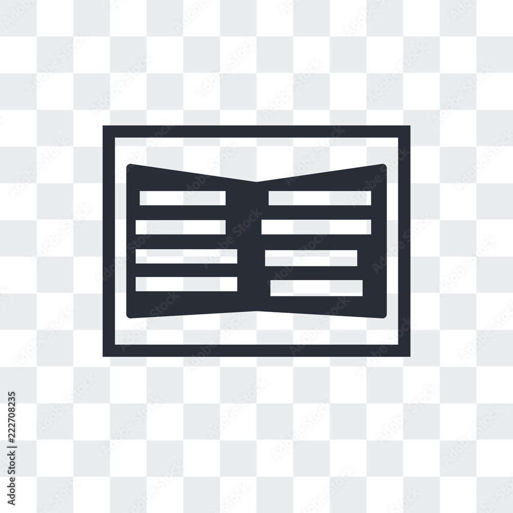 open book icon isolated on transparent background. Modern and editable ...