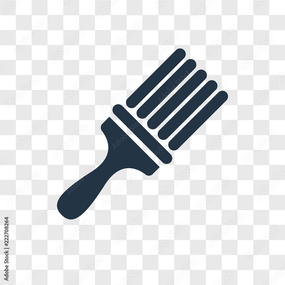 brush icons isolated on transparent background. Modern and editable ...