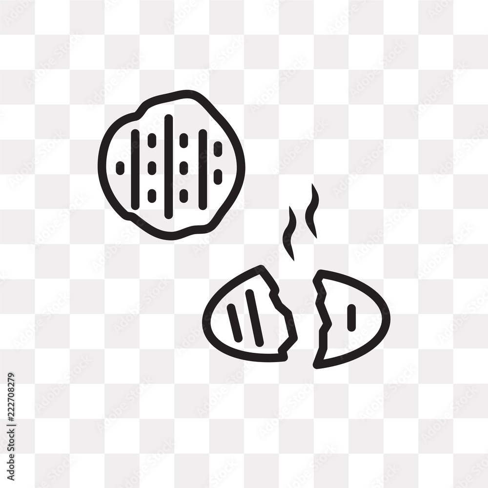 bread icon on transparent background. Modern icons vector illustration ...