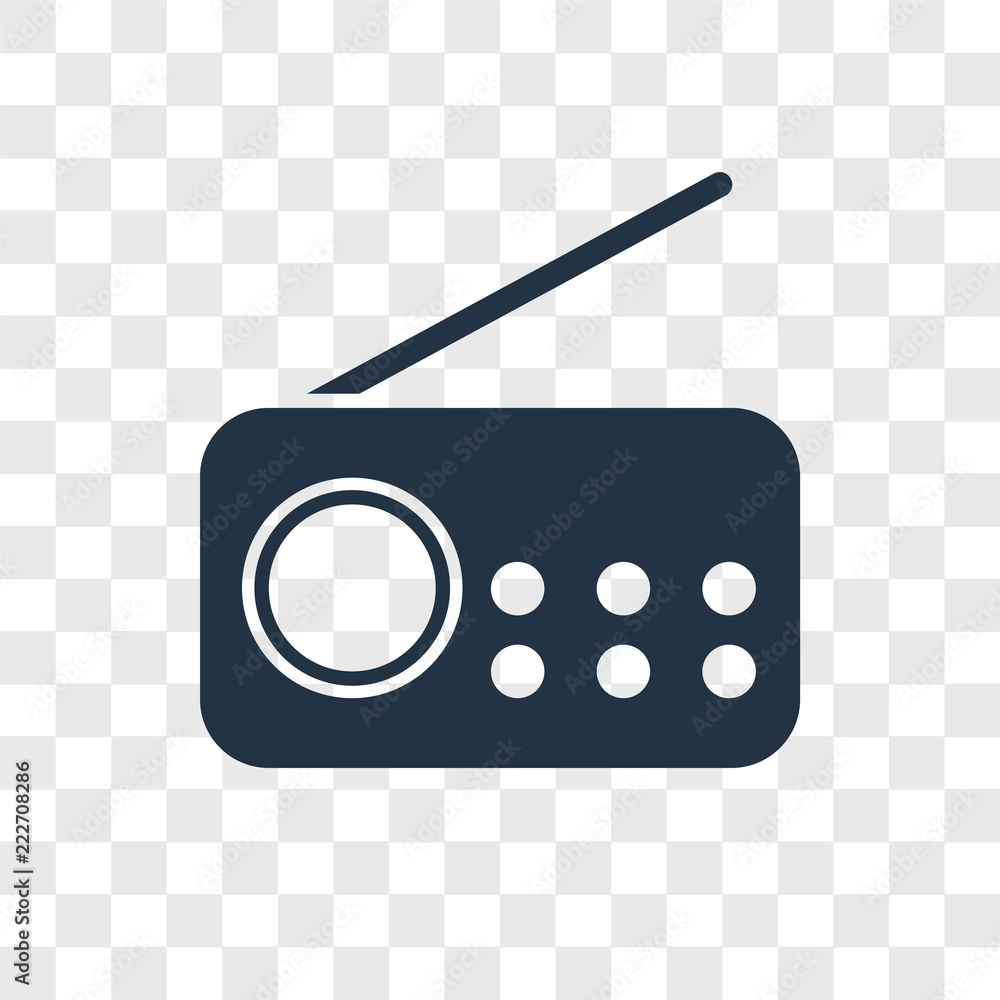 radio icons isolated on transparent background. Modern and editable ...