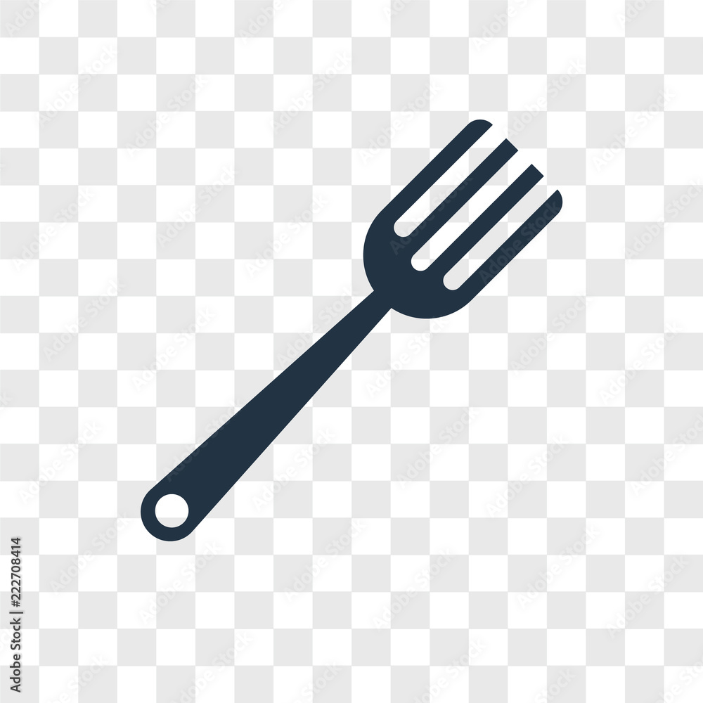 fork icons isolated on transparent background. Modern and editable fork ...