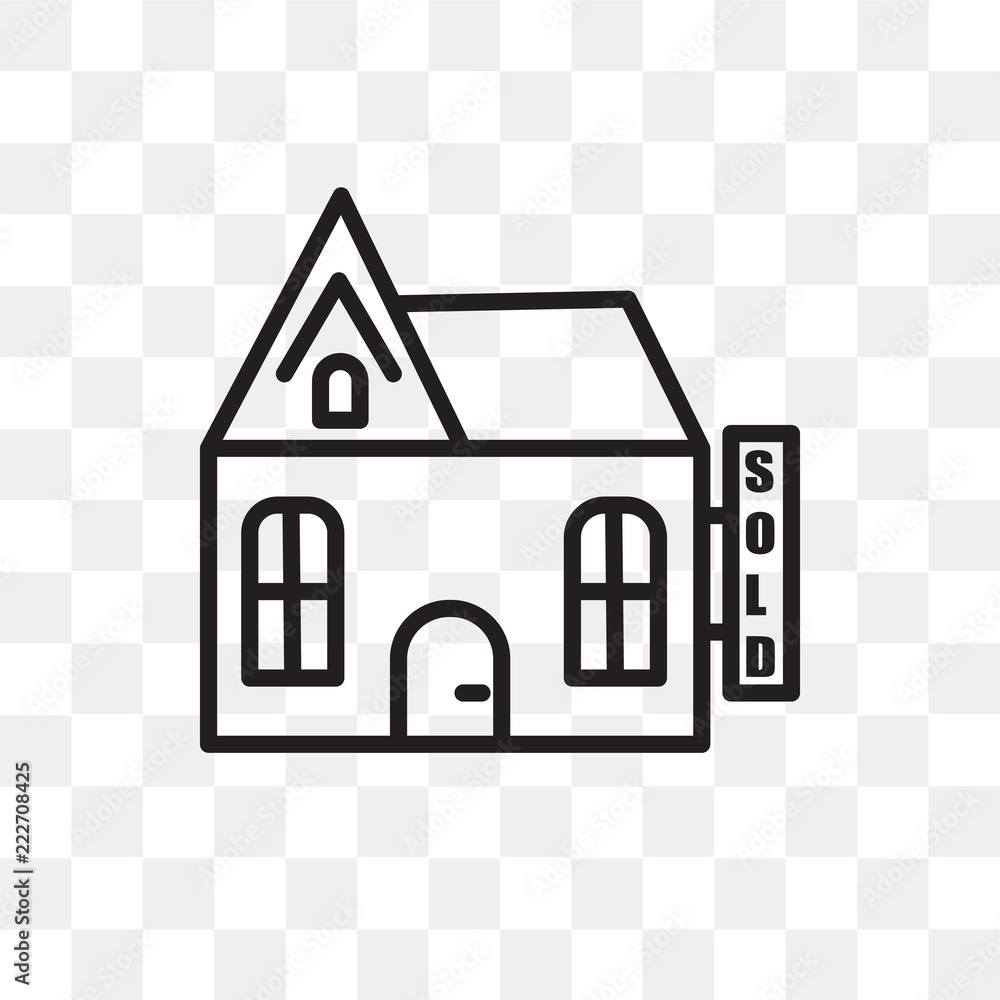 sold icon on transparent background. Modern icons vector illustration ...