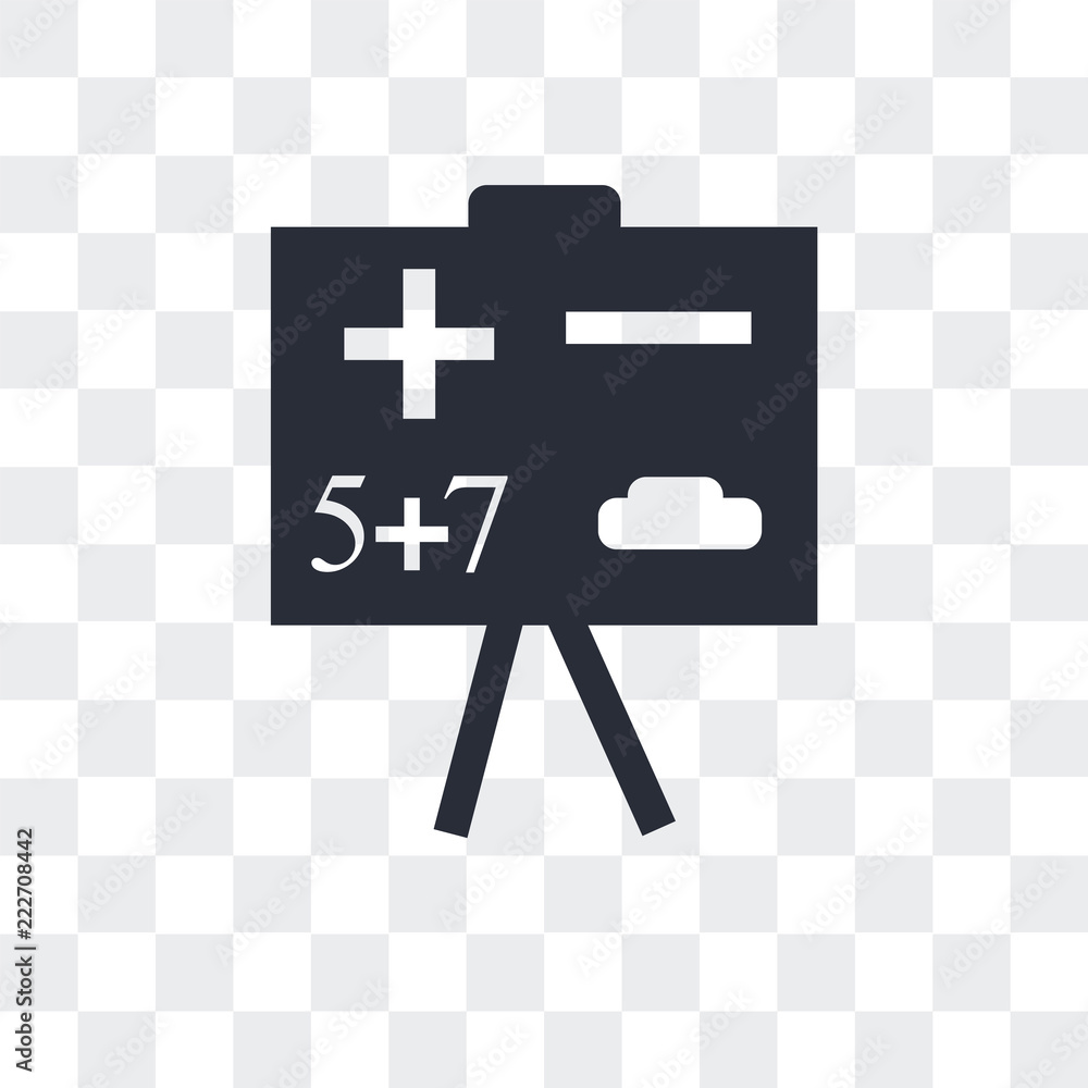math class icon isolated on transparent background. Modern and editable ...