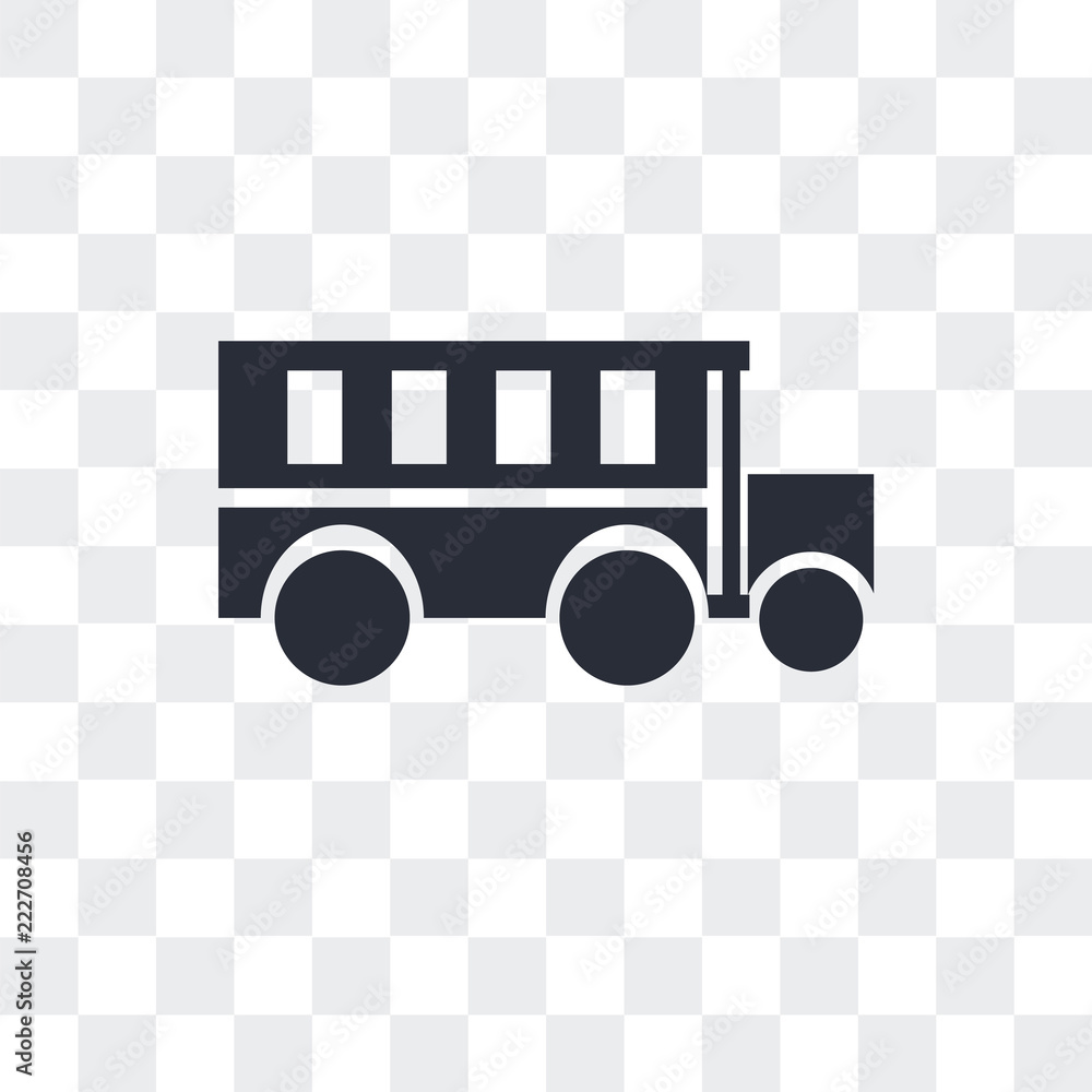 school bus icon isolated on transparent background. Modern and editable ...