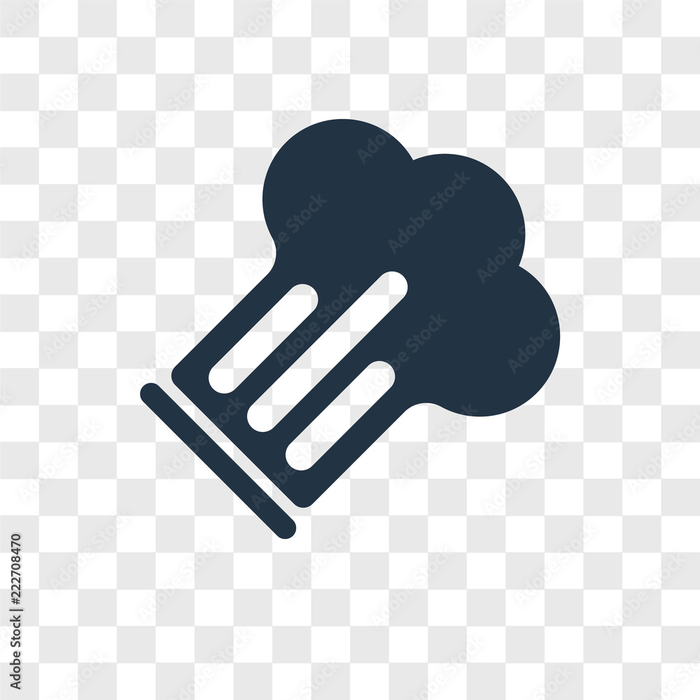 chef hat icons isolated on transparent background. Modern and editable ...