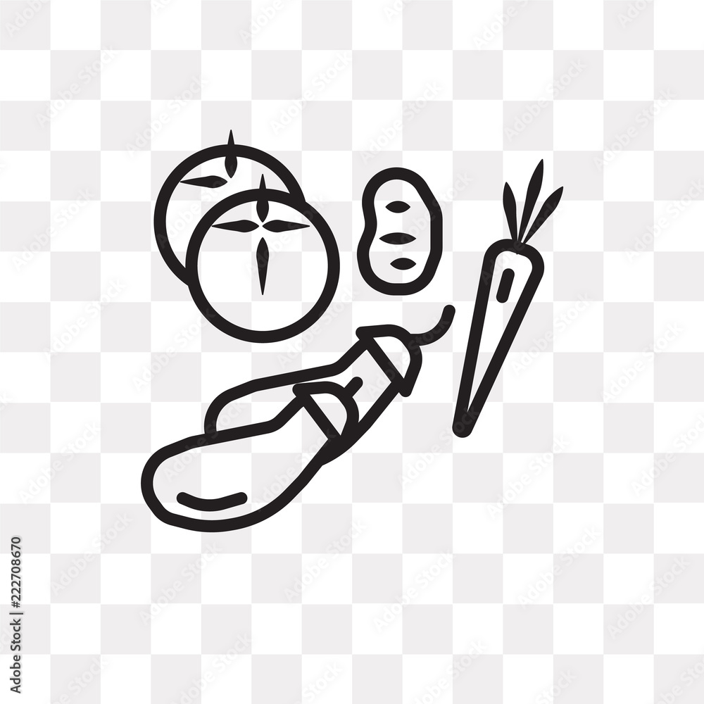 vegetables icon on transparent background. Modern icons vector ...
