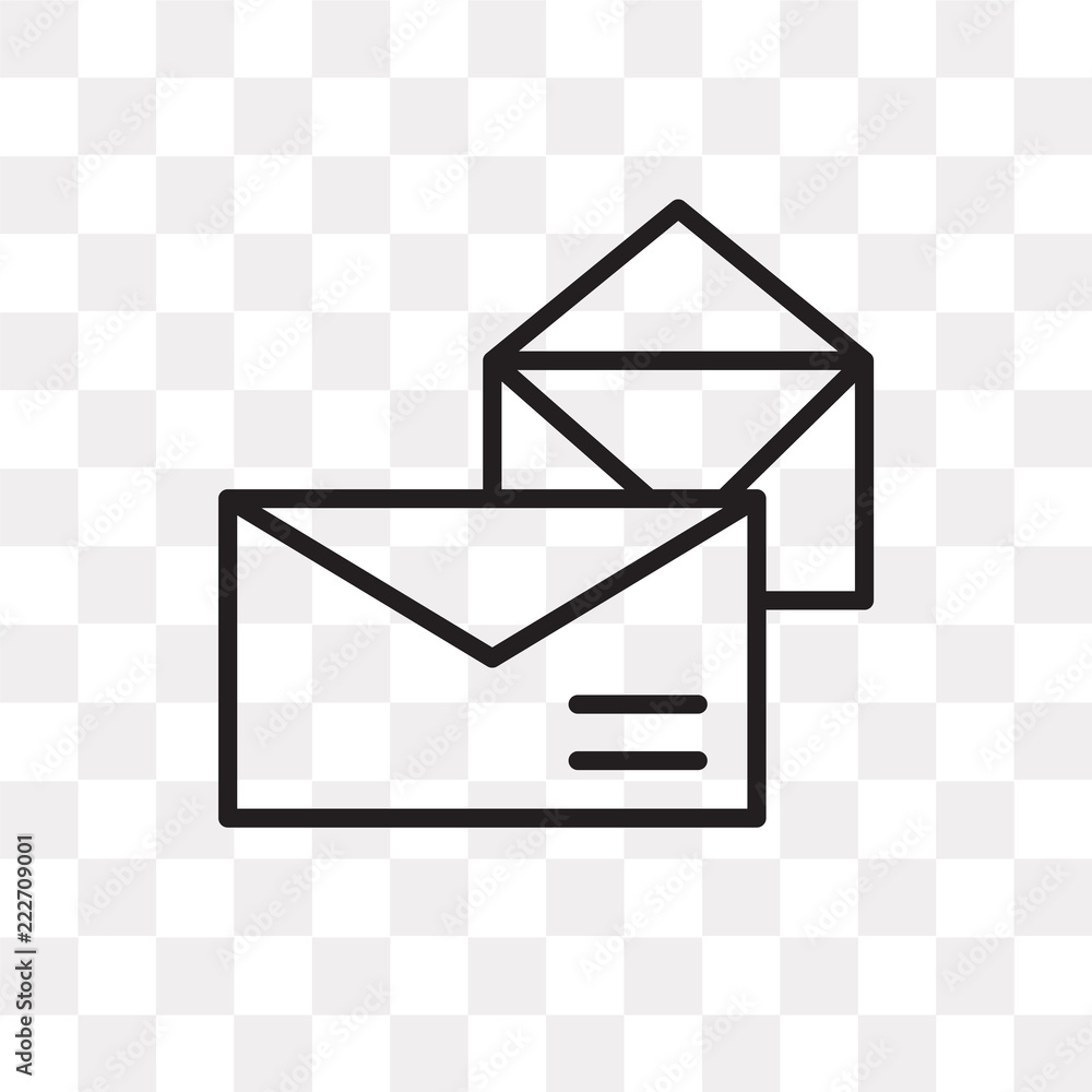 mail icon on transparent background. Modern icons vector illustration ...