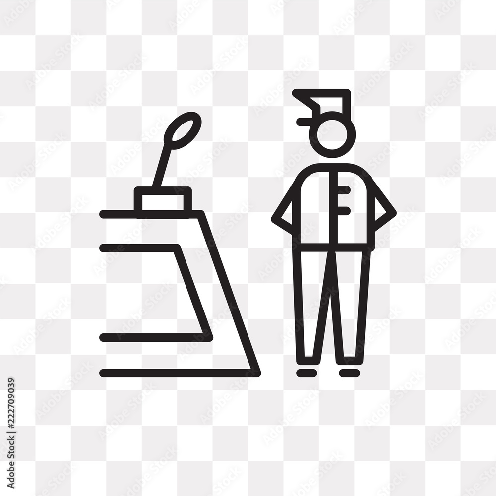 receptionist icon on transparent background. Modern icons vector ...