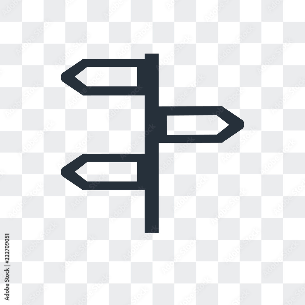 opposite directions icon isolated on transparent background. Modern and ...