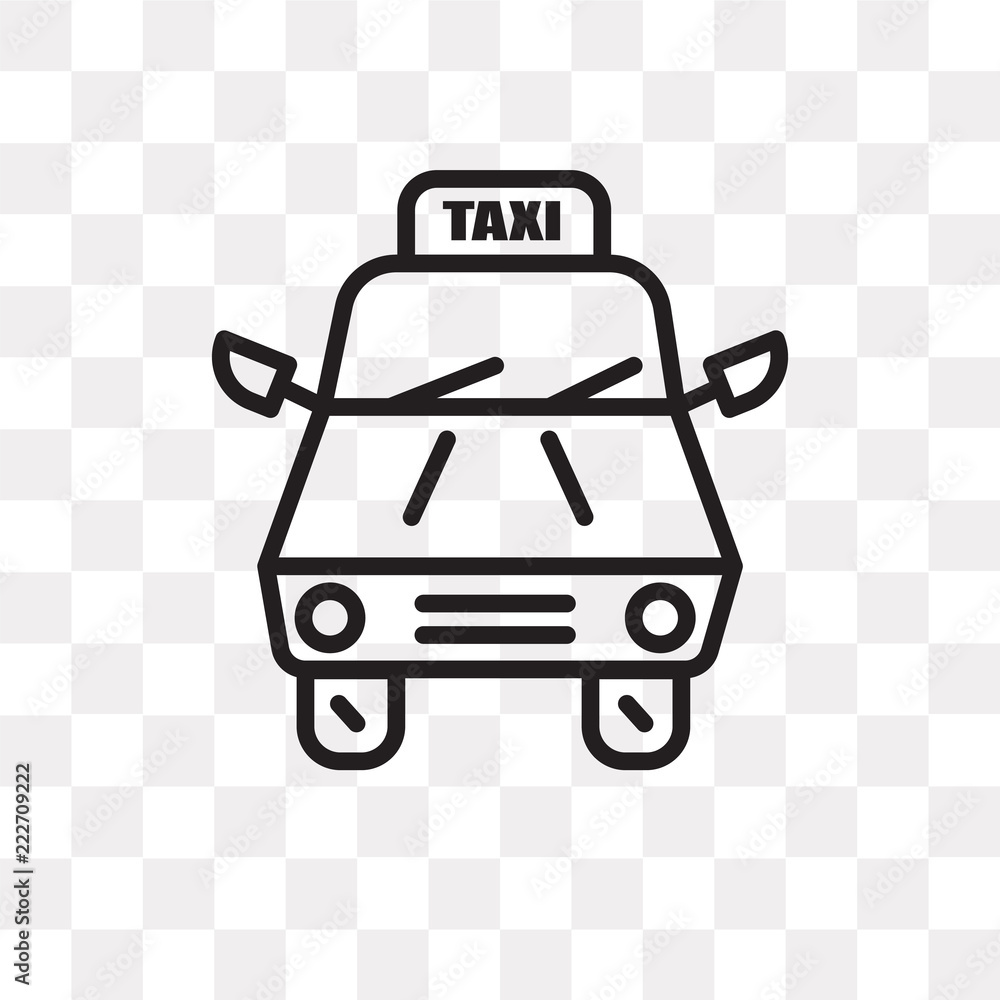 taxi icon on transparent background. Modern icons vector illustration ...