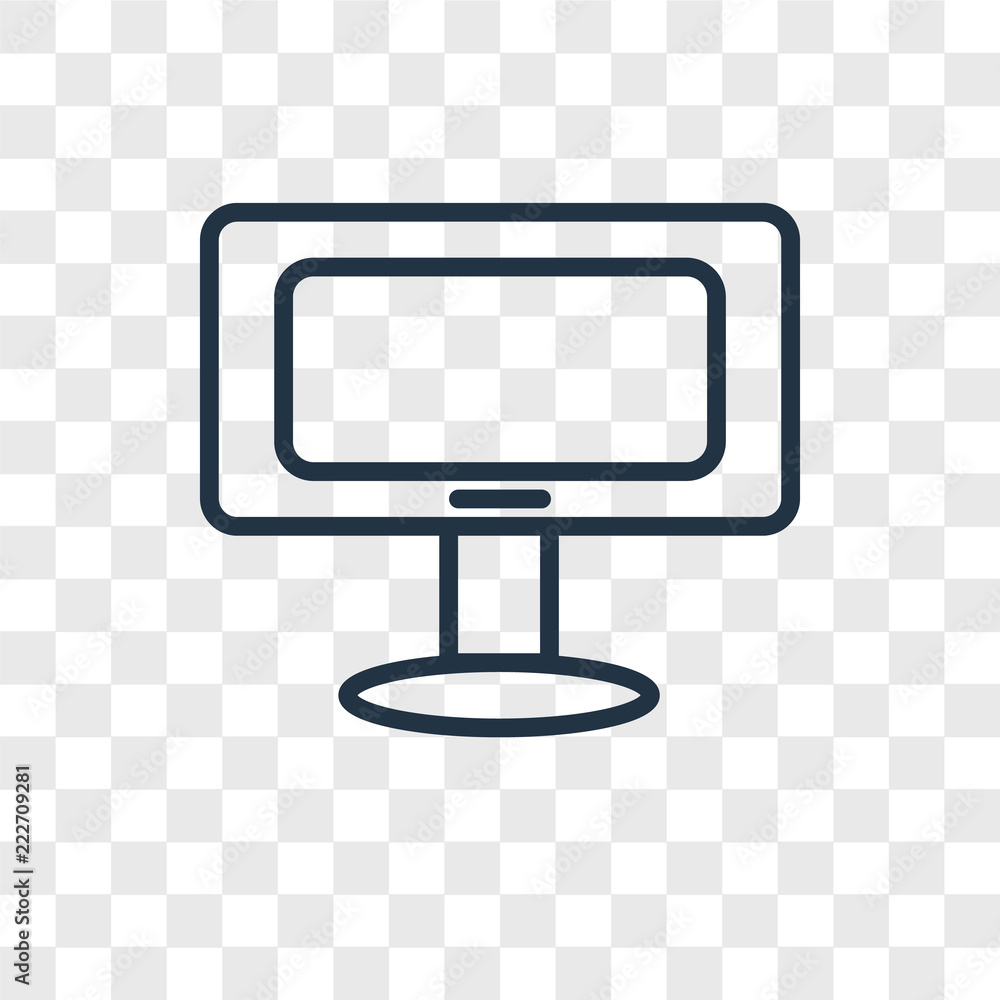 monitor icons isolated on transparent background. Modern and editable ...