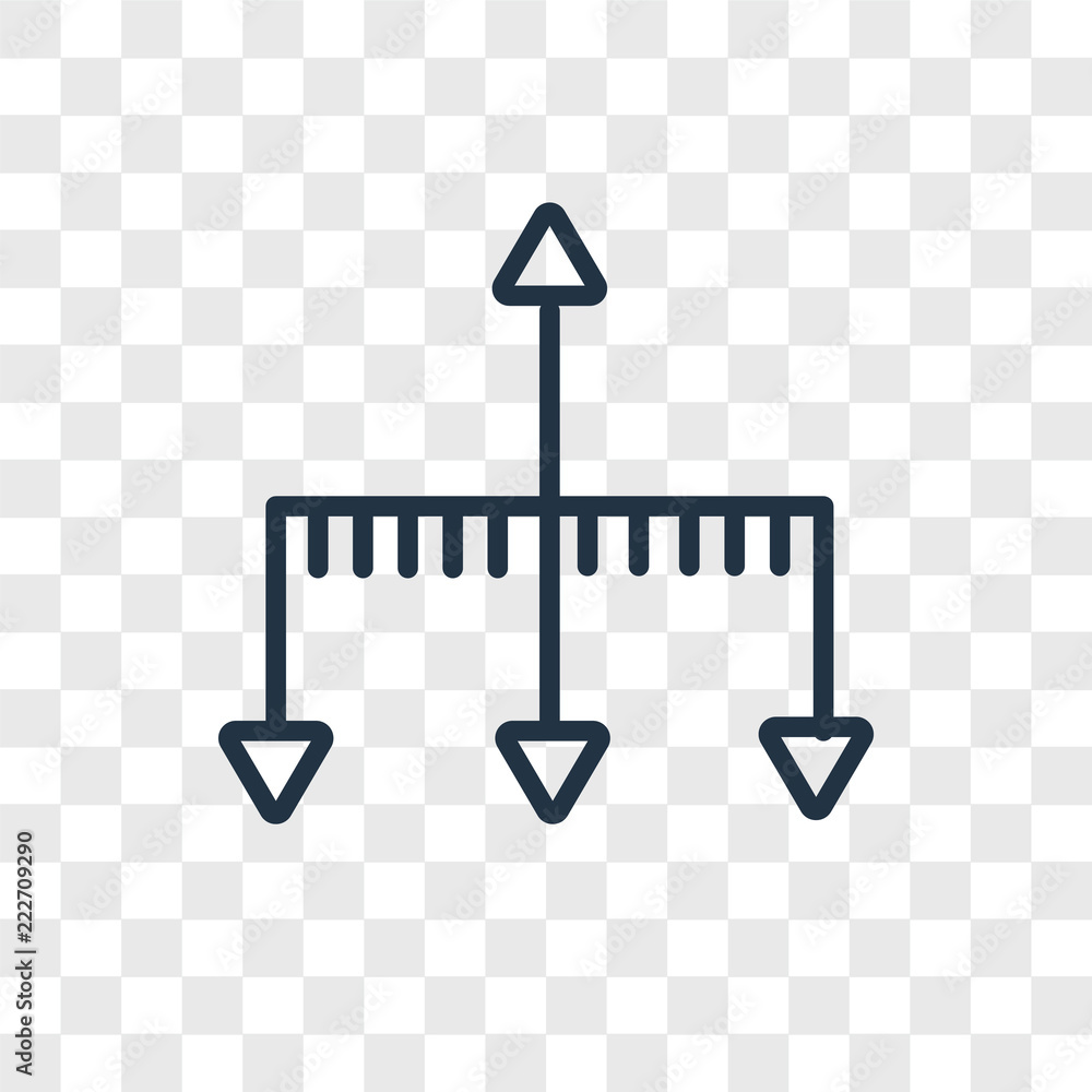 hierarchical structure icons isolated on transparent background. Modern ...