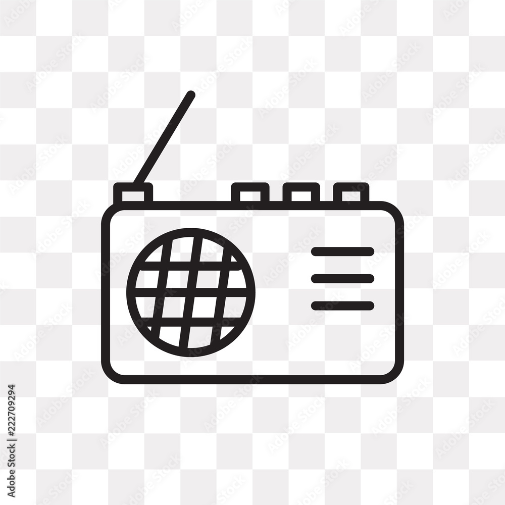 radio icon on transparent background. Modern icons vector illustration ...