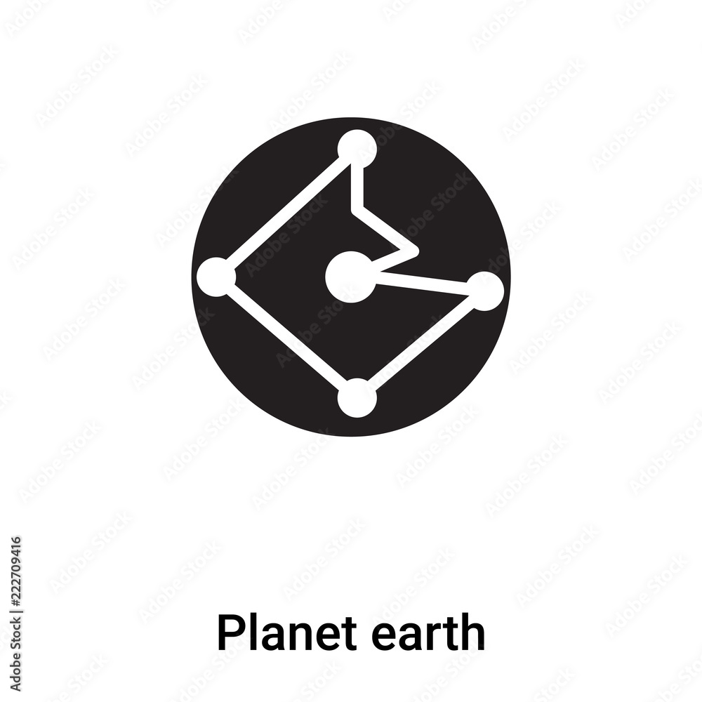Planet earth icon vector isolated on white background, logo concept of ...