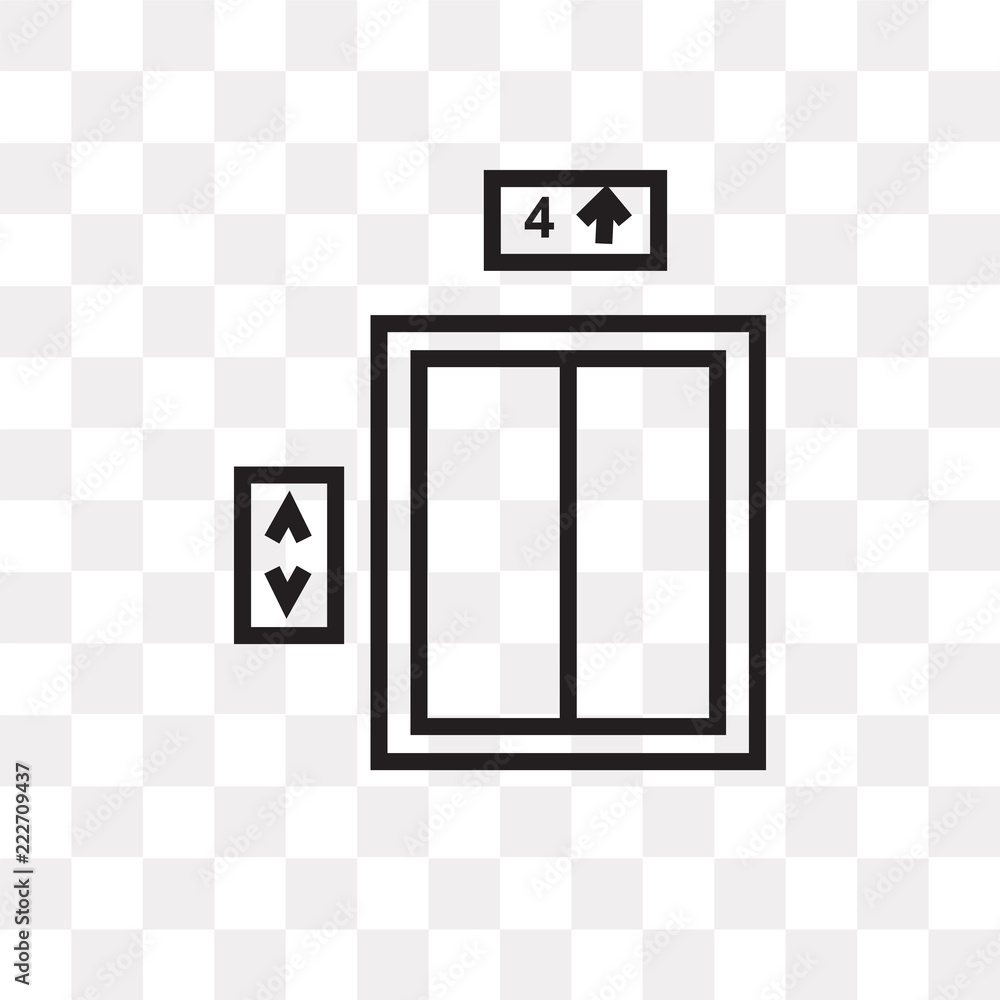elevator icon on transparent background. Modern icons vector ...