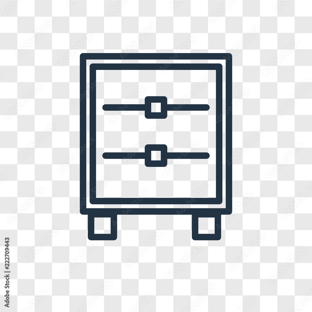 cabinet icons isolated on transparent background. Modern and editable ...