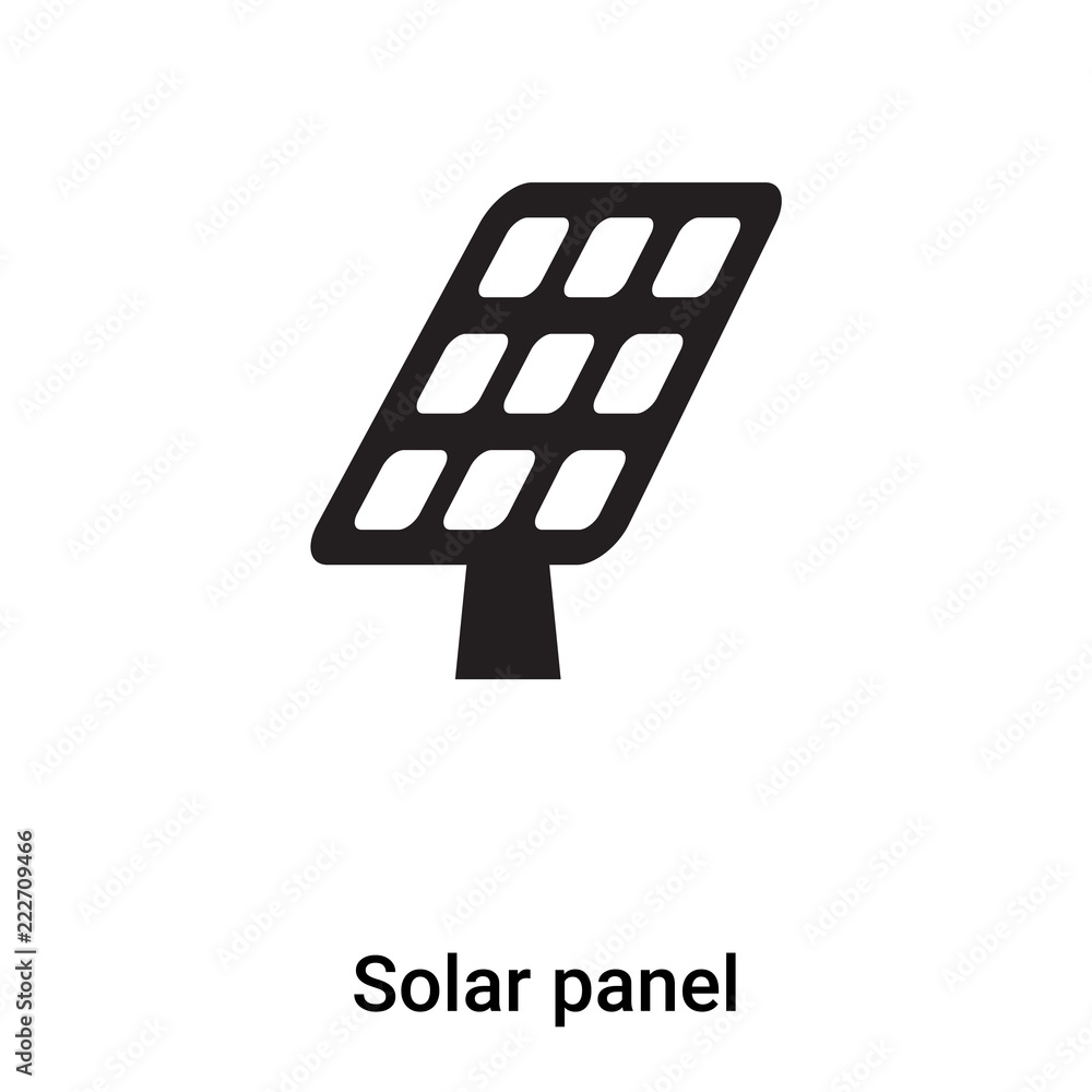 Solar panel icon vector isolated on white background, logo concept of ...