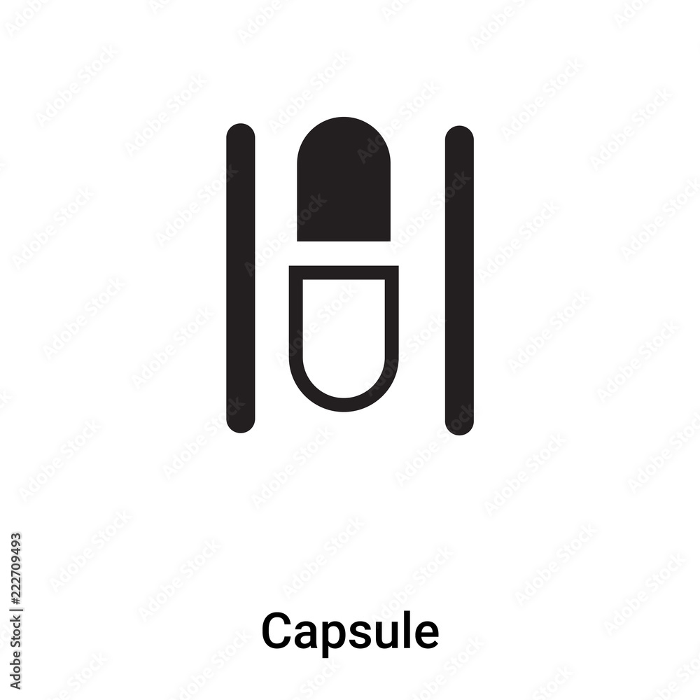 Capsule icon vector isolated on white background, logo concept of ...