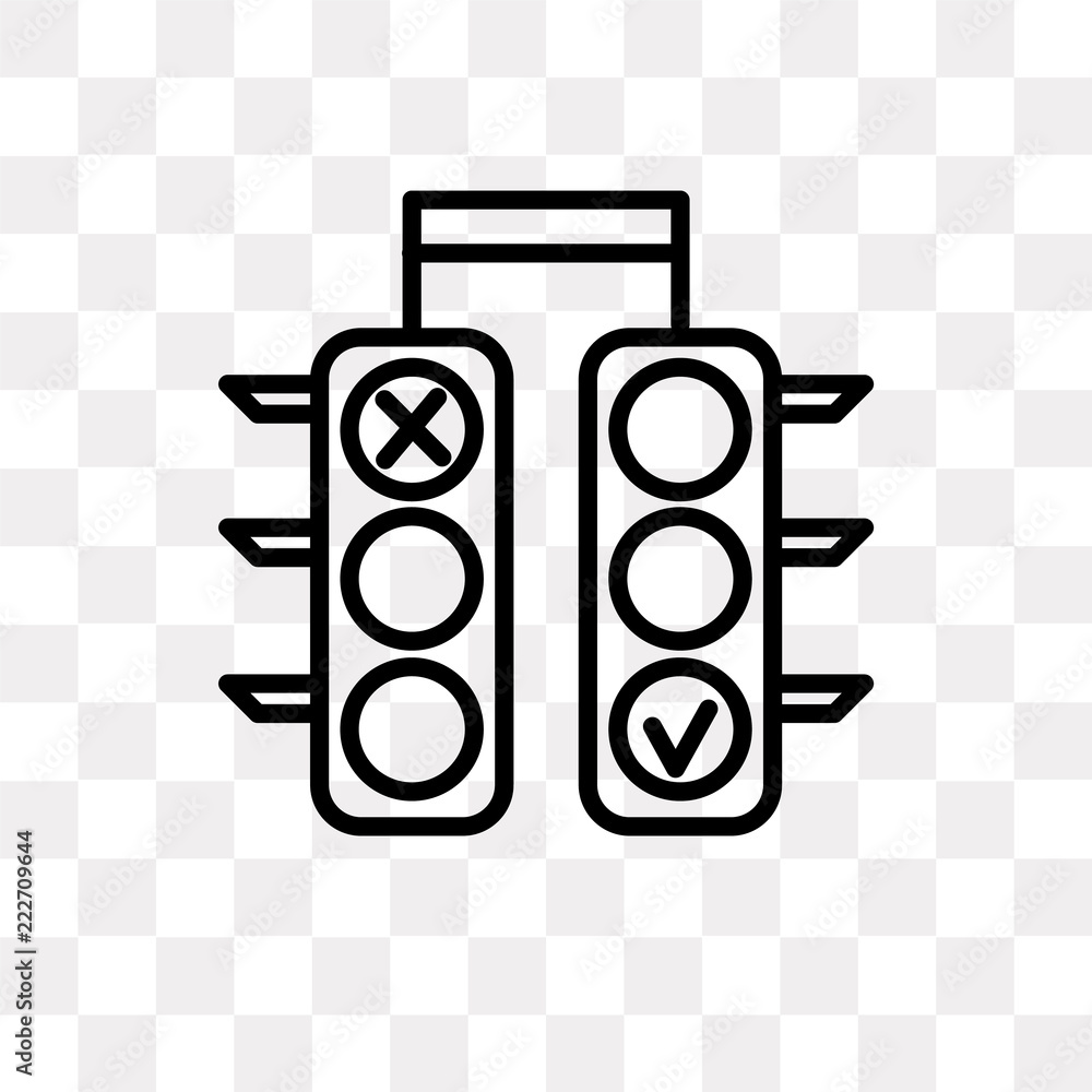 traffic light icon on transparent background. Modern icons vector ...