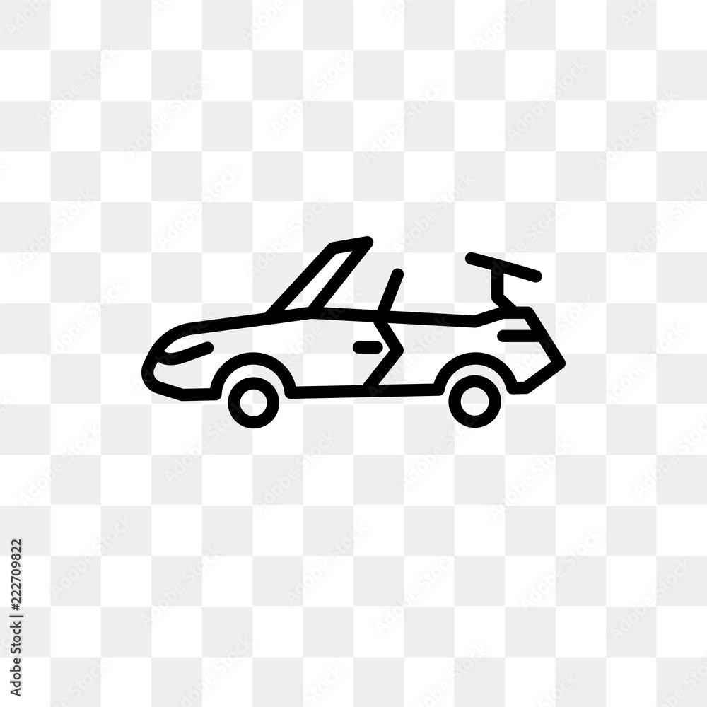 sport car icon on transparent background. Modern icons vector ...