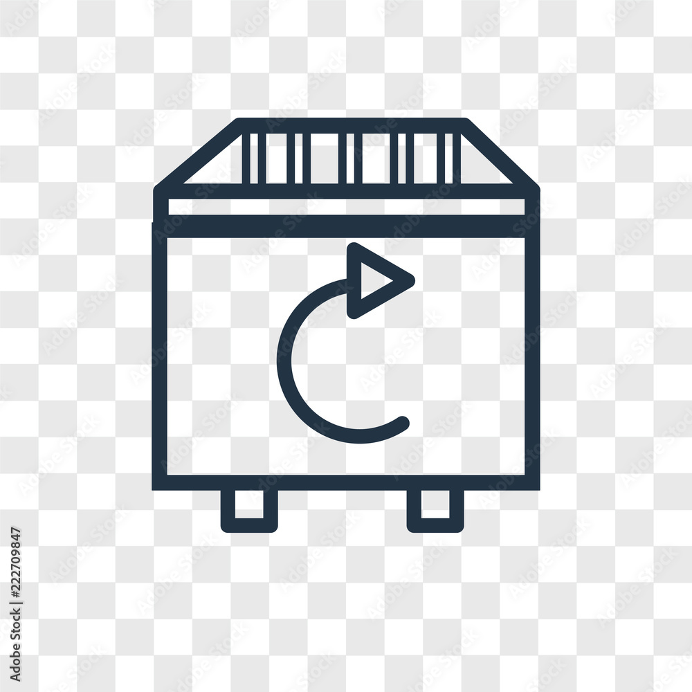 recycle bin icons isolated on transparent background. Modern and ...