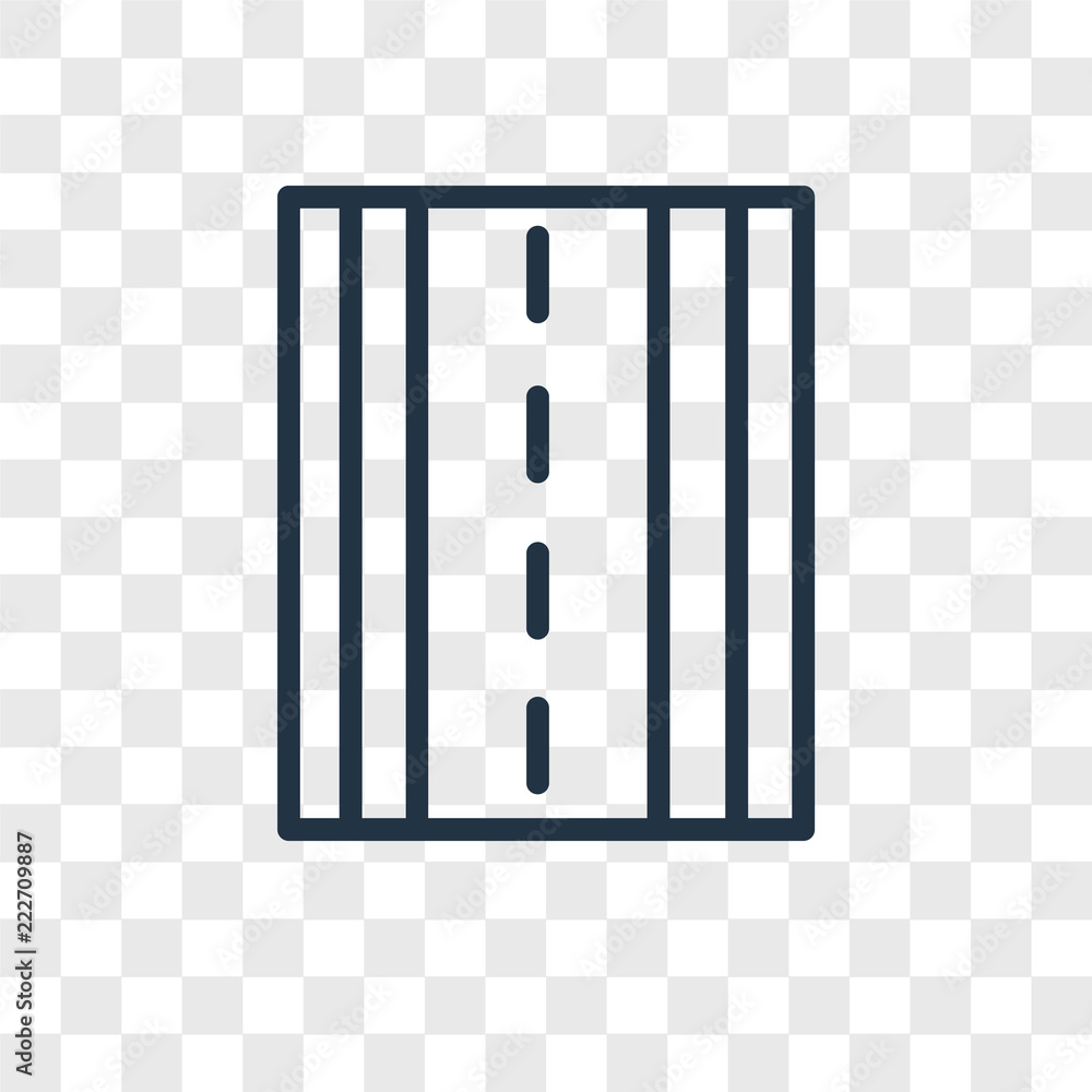 road icons isolated on transparent background. Modern and editable road ...