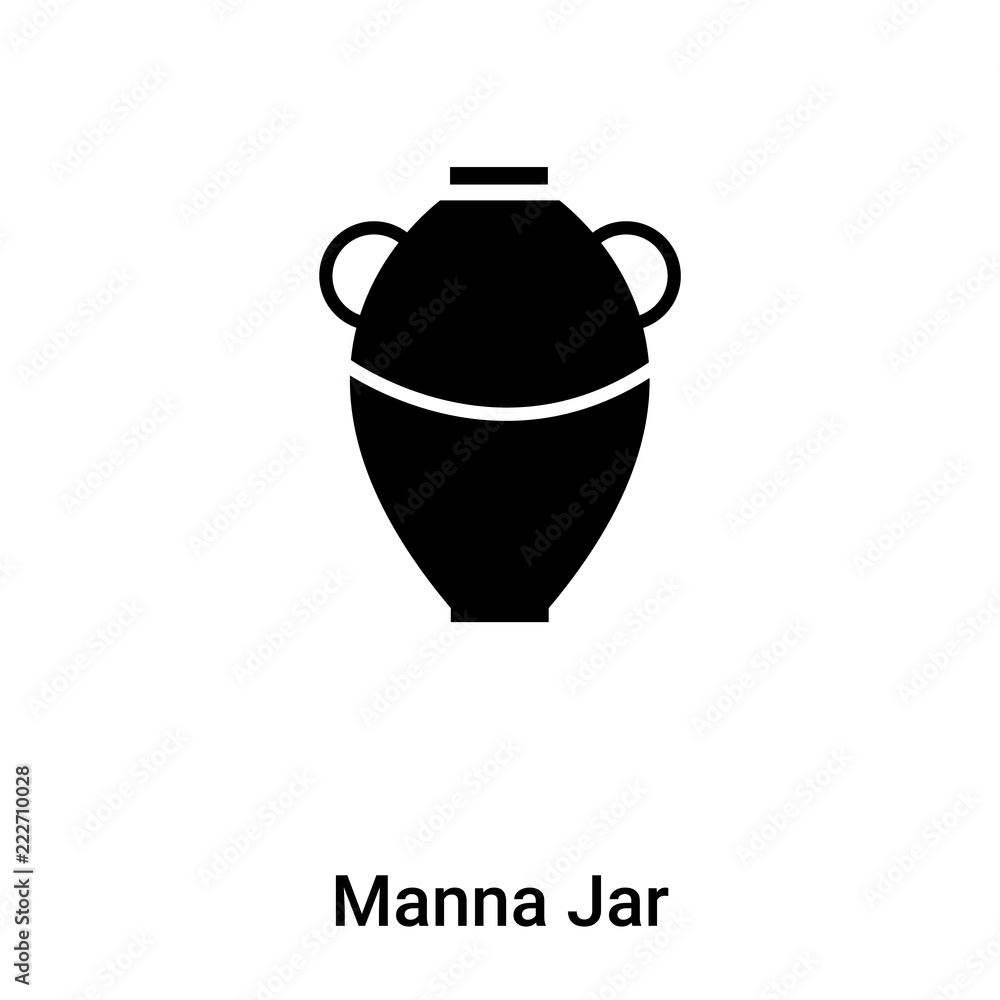 Manna Jar icon vector isolated on white background, logo concept of ...