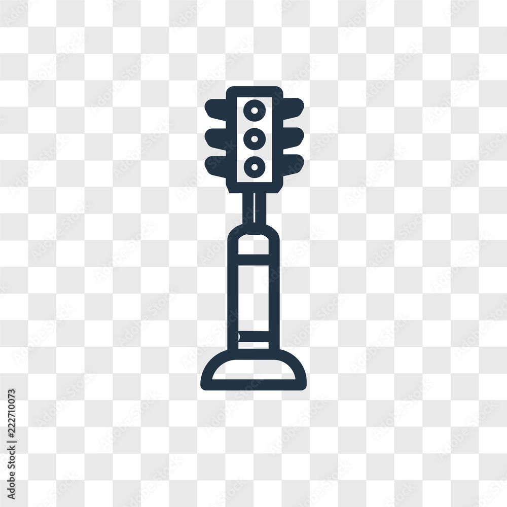 traffic light icons isolated on transparent background. Modern and ...