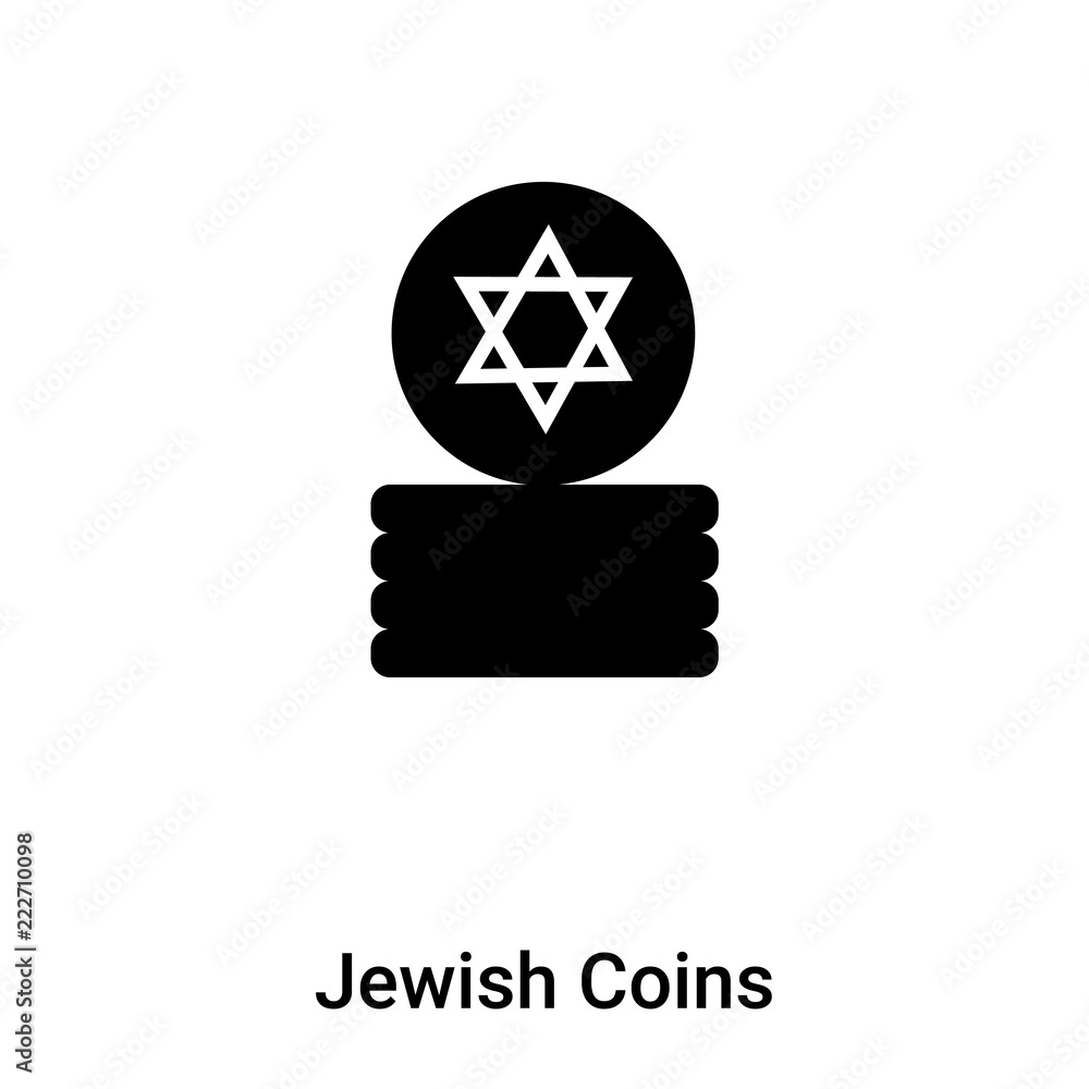 Jewish Coins icon vector isolated on white background, logo concept of ...