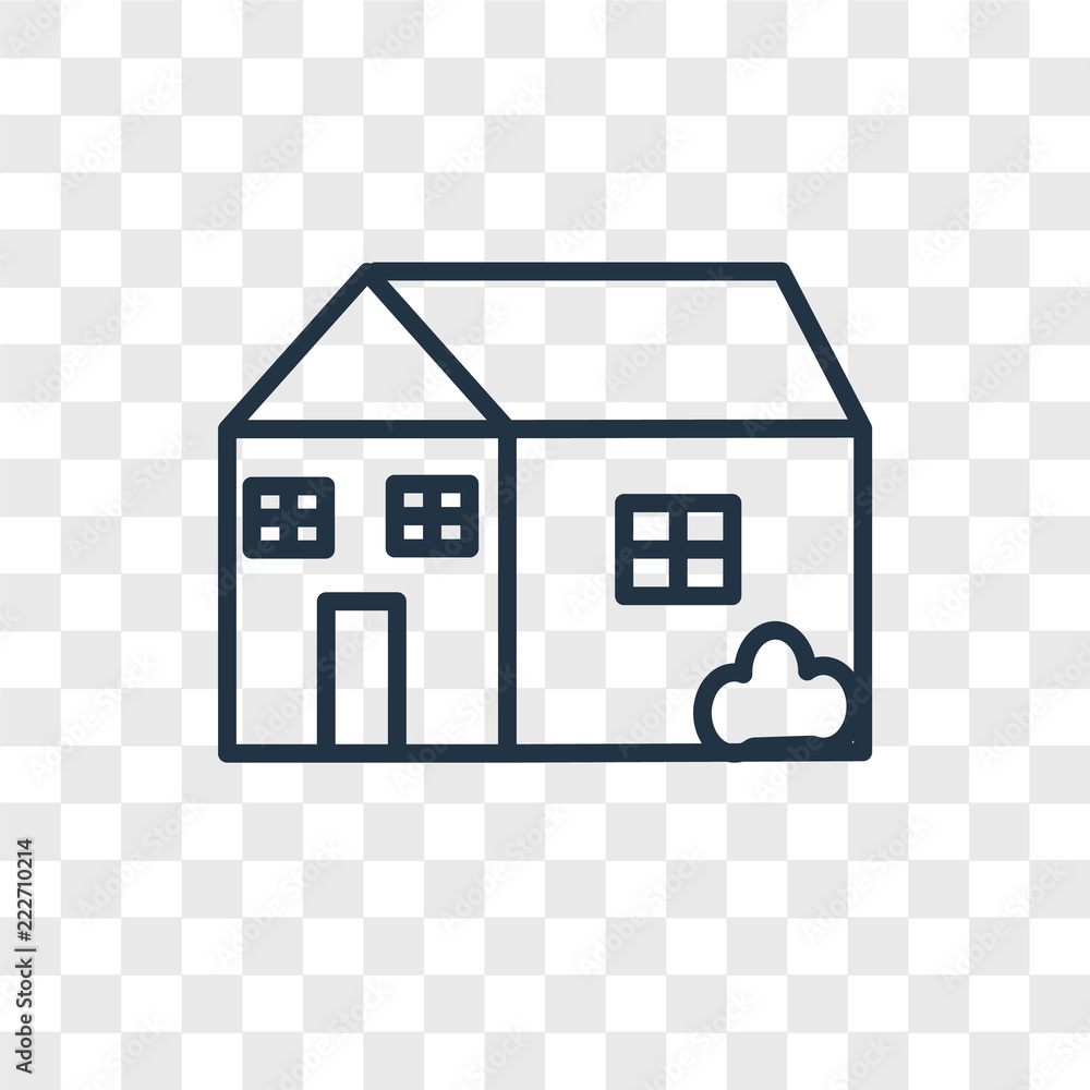 house icons isolated on transparent background. Modern and editable ...