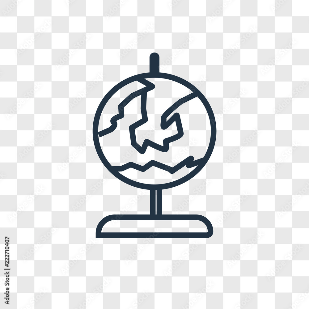 globe icons isolated on transparent background. Modern and editable ...