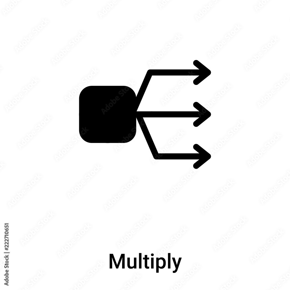Multiply icon vector isolated on white background, logo concept of ...