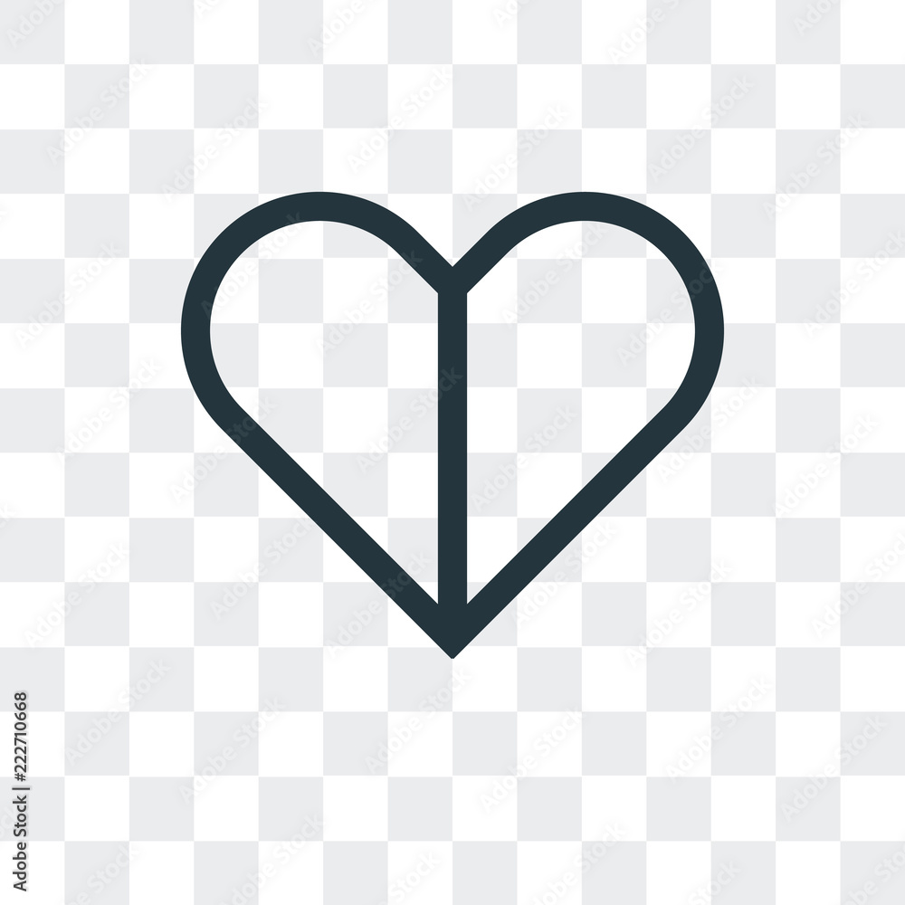 heart icon isolated on transparent background. Modern and editable ...