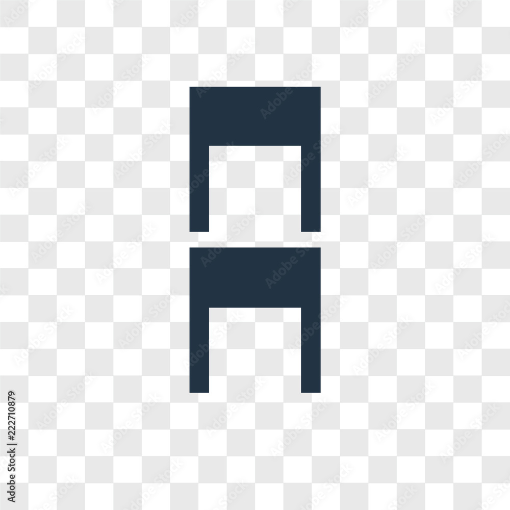 chair icons isolated on transparent background. Modern and editable ...