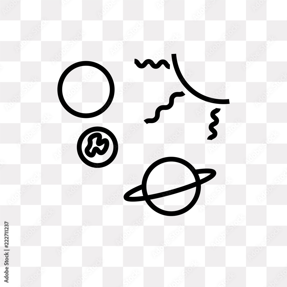 solar system planets icon on transparent background. Modern icons ...