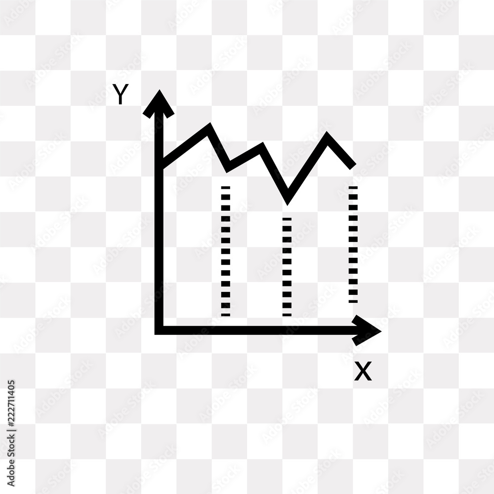 cartesian coordinate system icon on transparent background. Modern ...